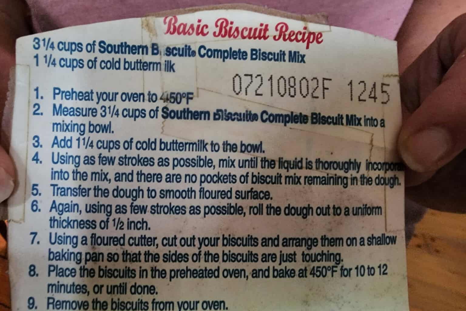 Grandad's Recipe for Easy Biscuits