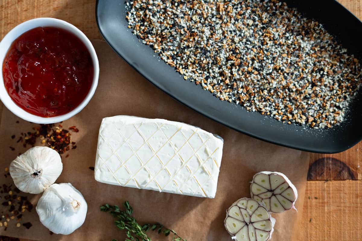 Easy Smoked Cream Cheese with Hot Pepper Jelly